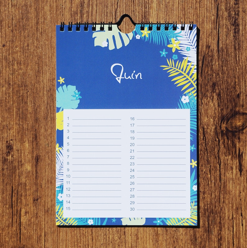 French Perpetual Calendar Birthday Calendar | Etsy