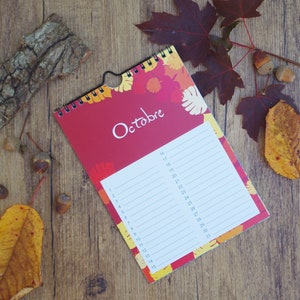 French Perpetual Calendar , Birthday Calendar - Etsy