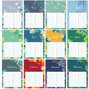 French Perpetual Calendar , Birthday Calendar - Etsy