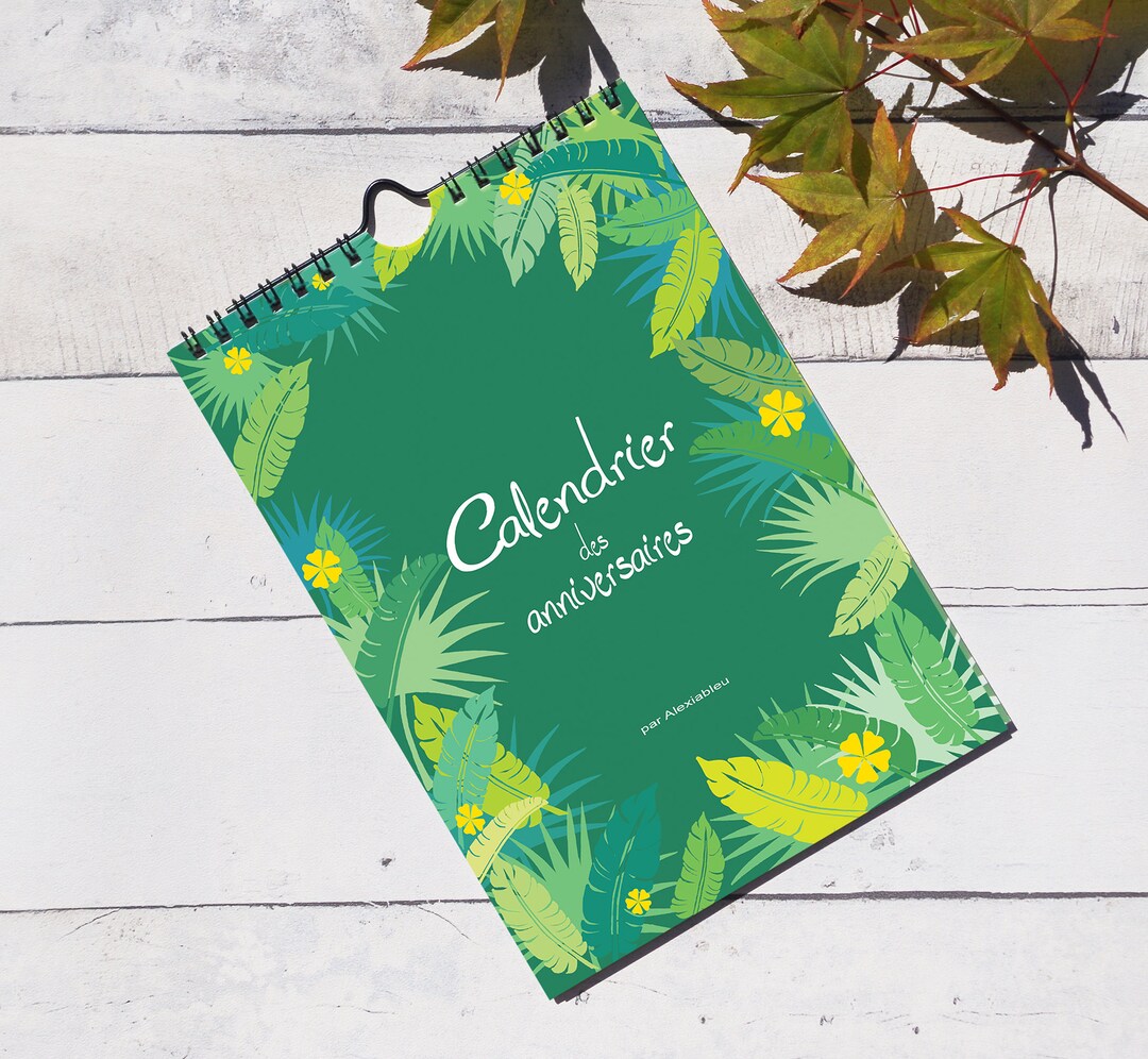 Perpetual Calendar in French , Birthday Calendar - Etsy