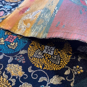 Japanese Nishijin Polyester Brocade Fabric - Perfect for Doll Kimonos ...