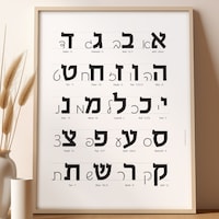 Hebrew Alphabet Flashcards Hebrew Alefbet Alephbet Jewish Download PDF ...