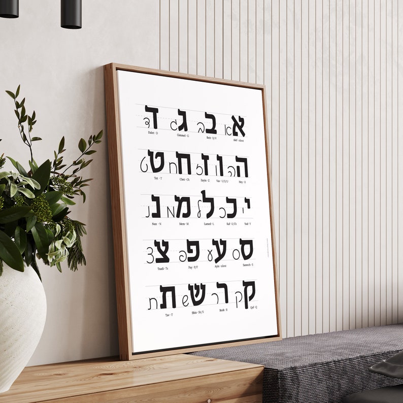 Hebrew Alphabet Printable, Hebrew Letters, Hebrew School Educational ...