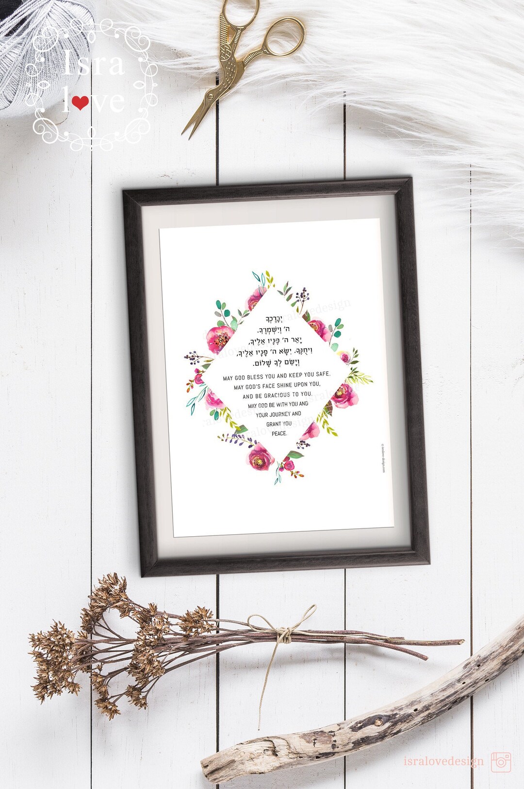 Aaronic Blessing, Printable Wall Decor, Bible Verses, Numbers, Priestly ...