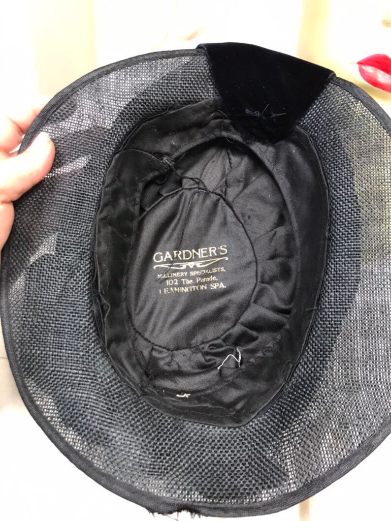 1920s Original Straw Hat With Velvet Trim - Etsy