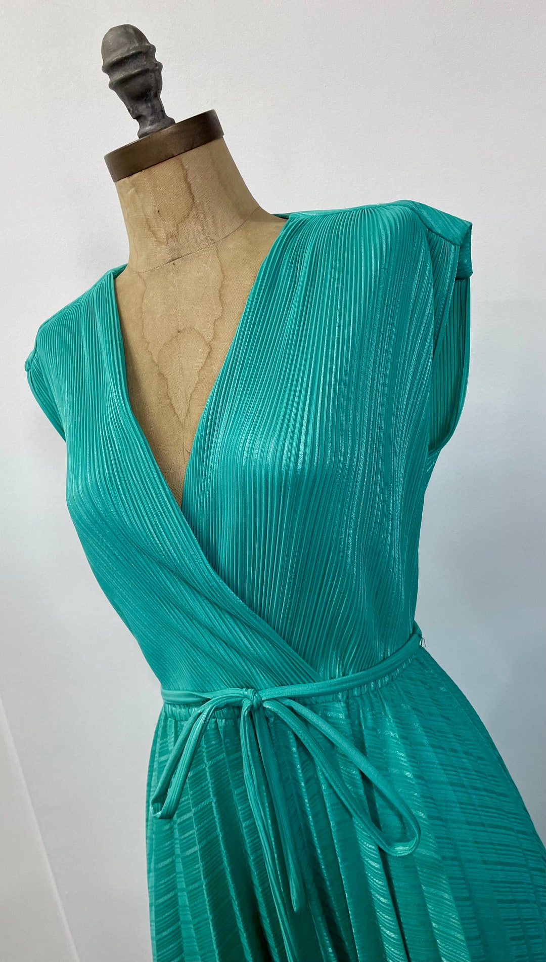 1970s Peggy Page Green Disco Dress Size 10 - Etsy