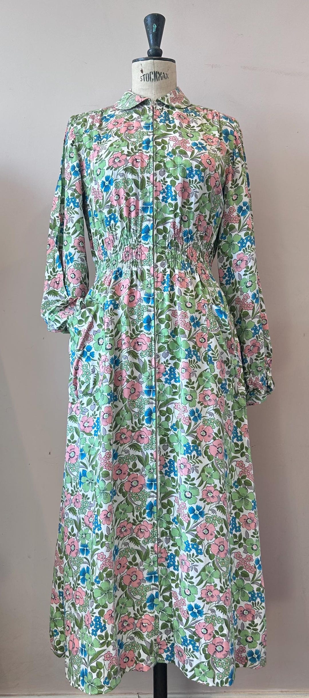 Orignal 1940s Utility Label CC41 Cotton Poppy Print House Robe House ...