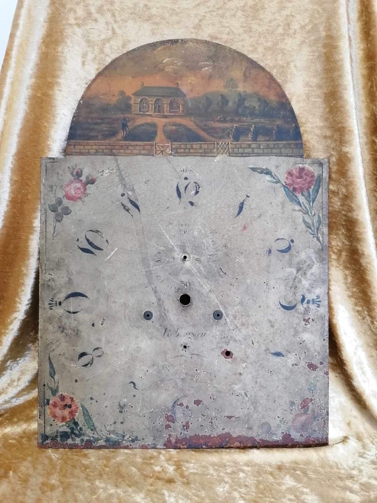 Antique Grandfather Hand Painted Clock Face - Etsy