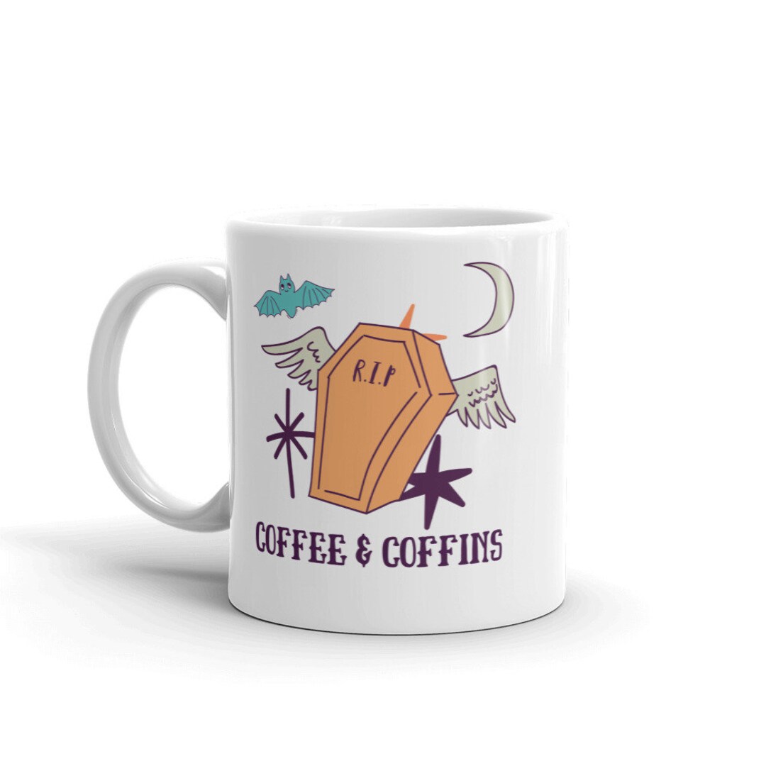 Coffee & Coffins Fun Mortician Gothic Spooky Halloween Mug - Etsy