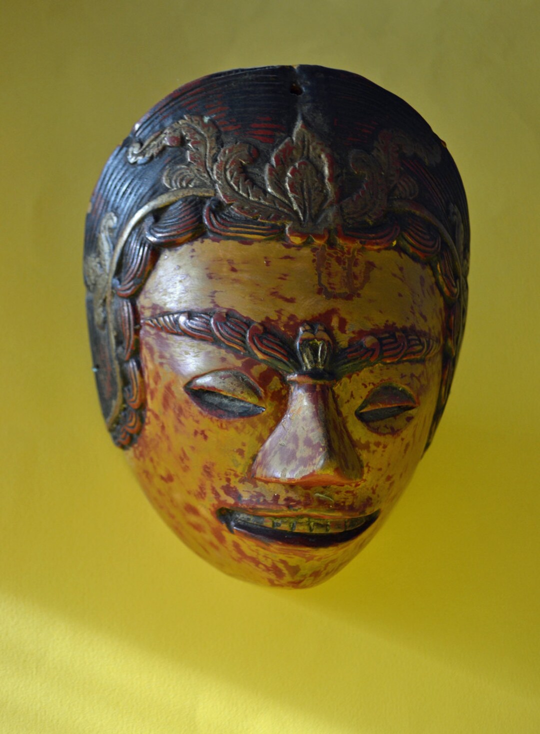 Vintage Indonesian Mask, Vintage Wooden Mask 1960s - Etsy