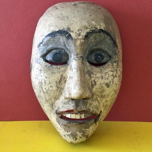 Antique Indonesian Mask, Vintage Wooden Mask - Etsy