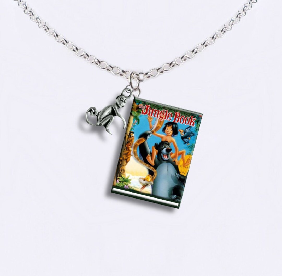 The Jungle Book With Your Choice of Charm - Miniature Book Necklace - Etsy