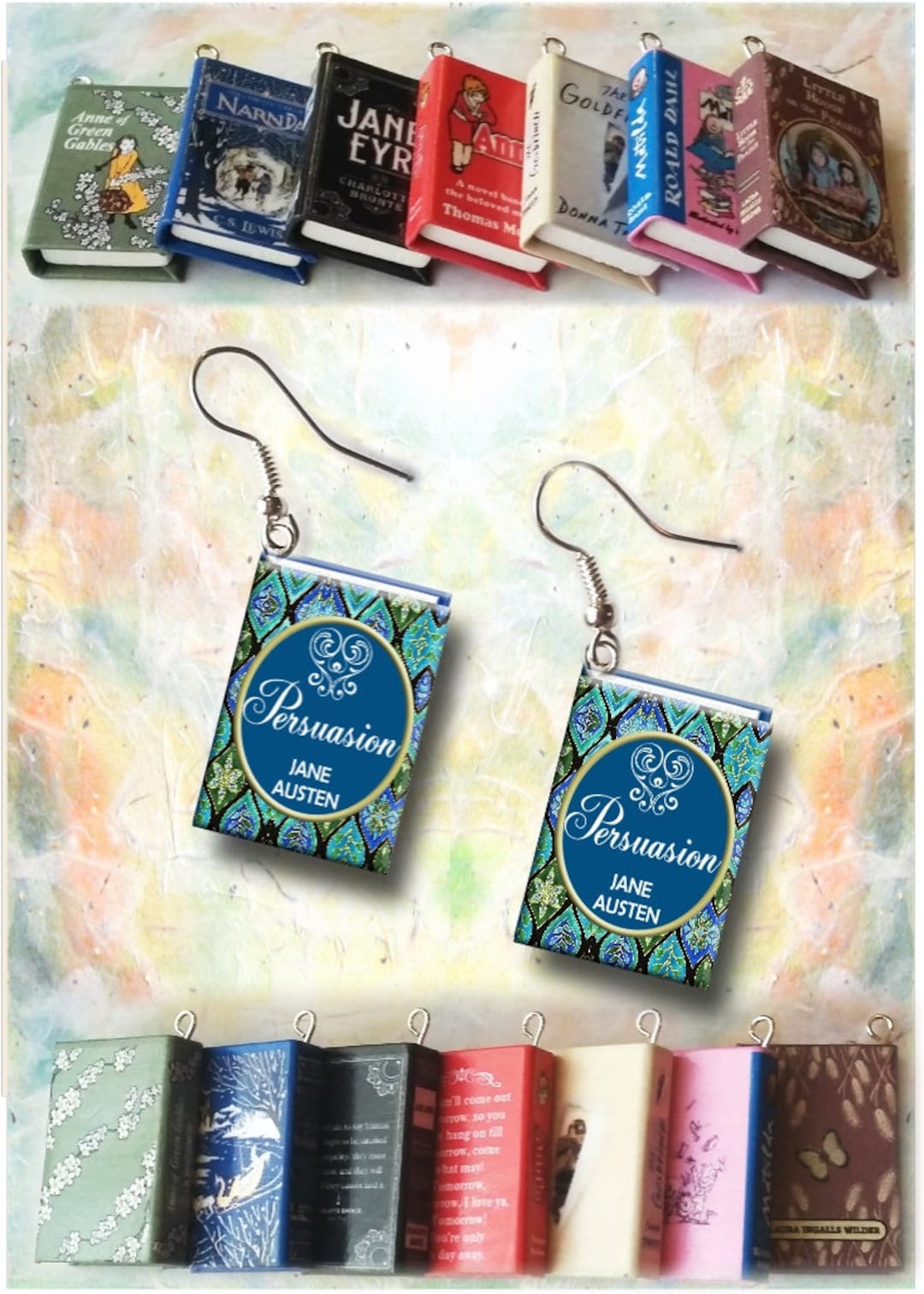 Persuasion - Micro-mini Book Earrings - Etsy