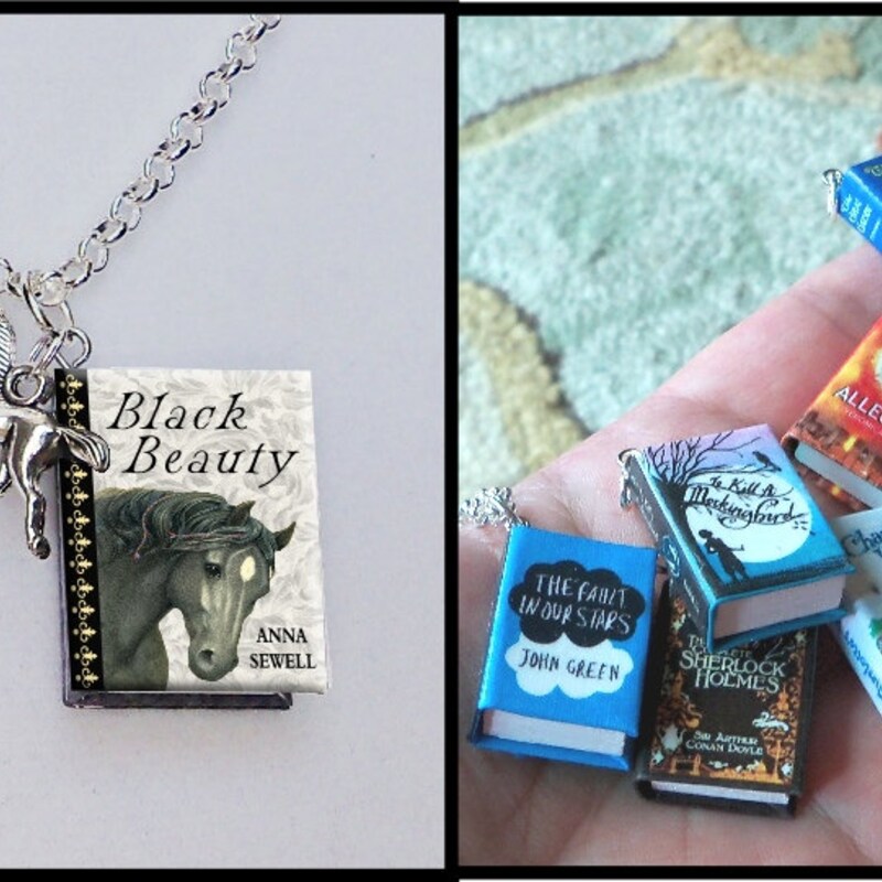 Mini Book Jewelry - Etsy
