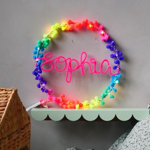 Personalised Name Light Nursery Night Light Personalised LED Sign ...