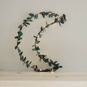 Festive Moon Light | Crescent Moon Decoration | Holiday Fairy Lights - Etsy