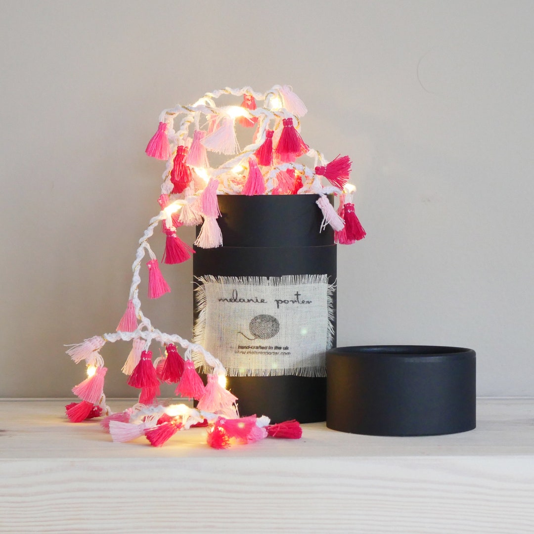 Tassel Fairy Light String | Boho Bedroom Decor | Gift for Girl - Etsy