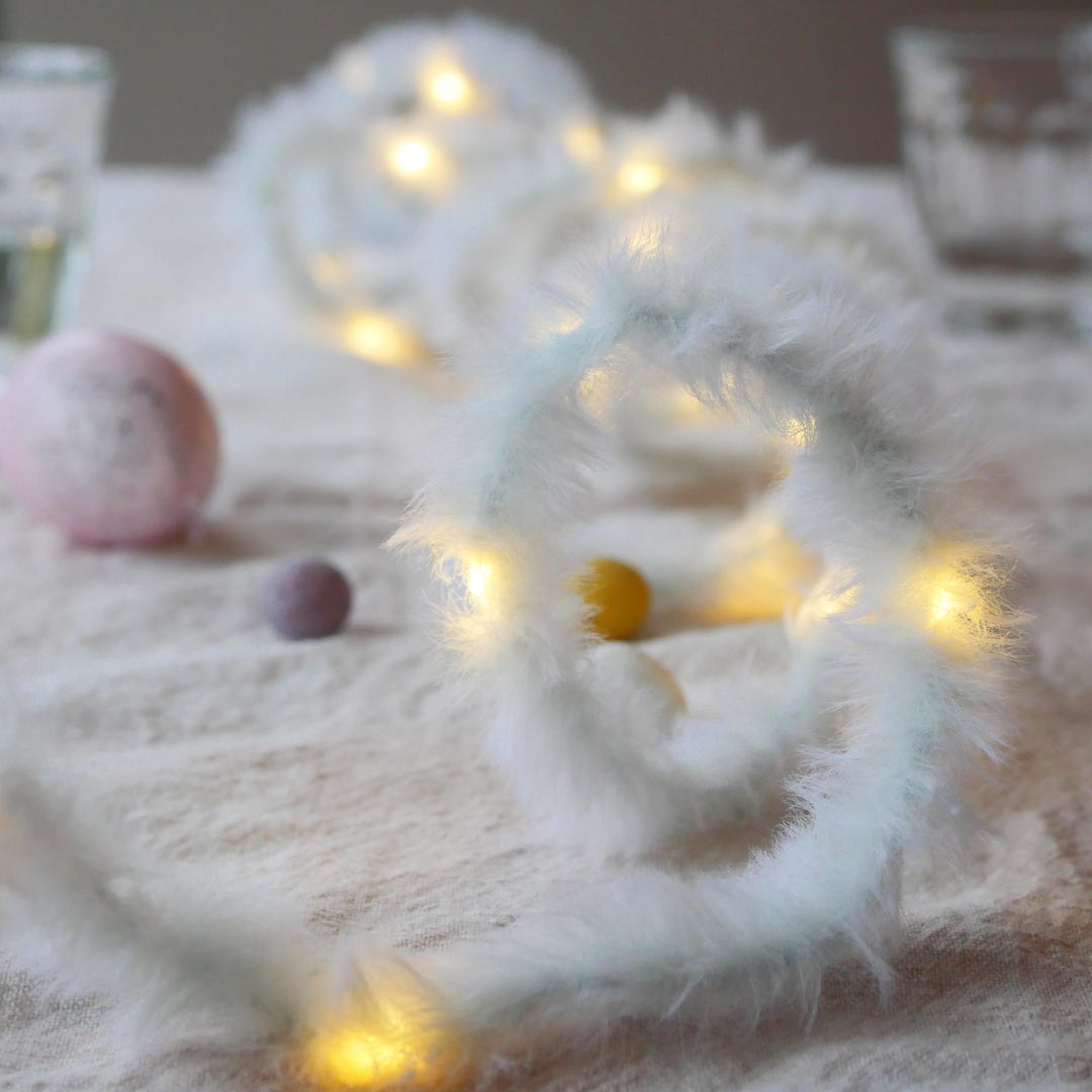 Fluffy Fairy Light String | Bedroom String Lights | Easter Table ...