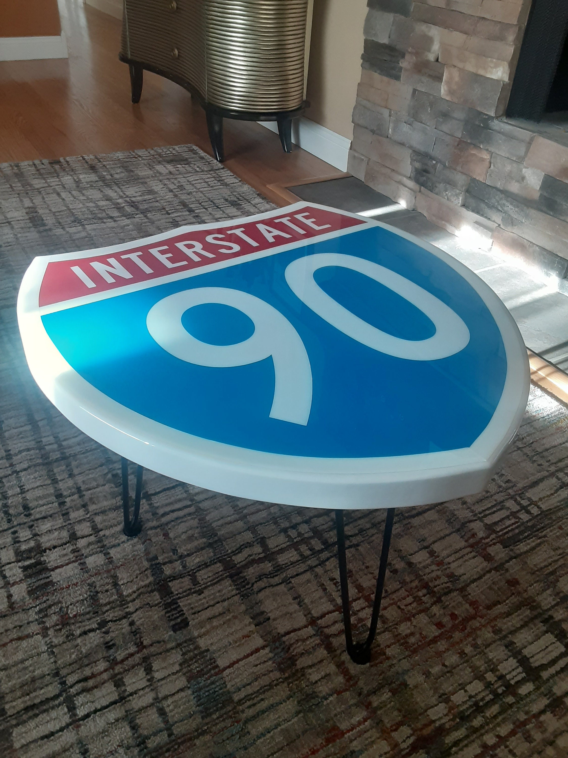 Interstate Sign Coffee Table - Etsy
