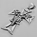 Solid Sterling Silver 925 Biker Cross Pendant Necklace Handmade - Etsy