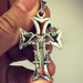 Solid Sterling Silver 925 Biker Cross Pendant Necklace Handmade - Etsy