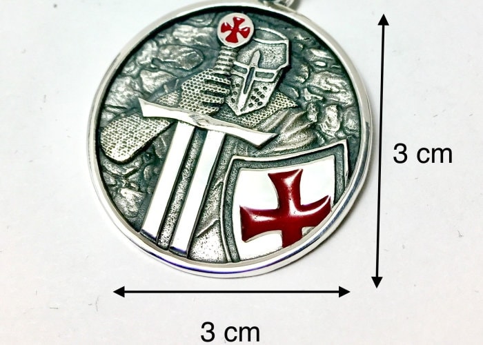 Knights Templar Pendant / Sterling Silver .925 Handmade - Etsy