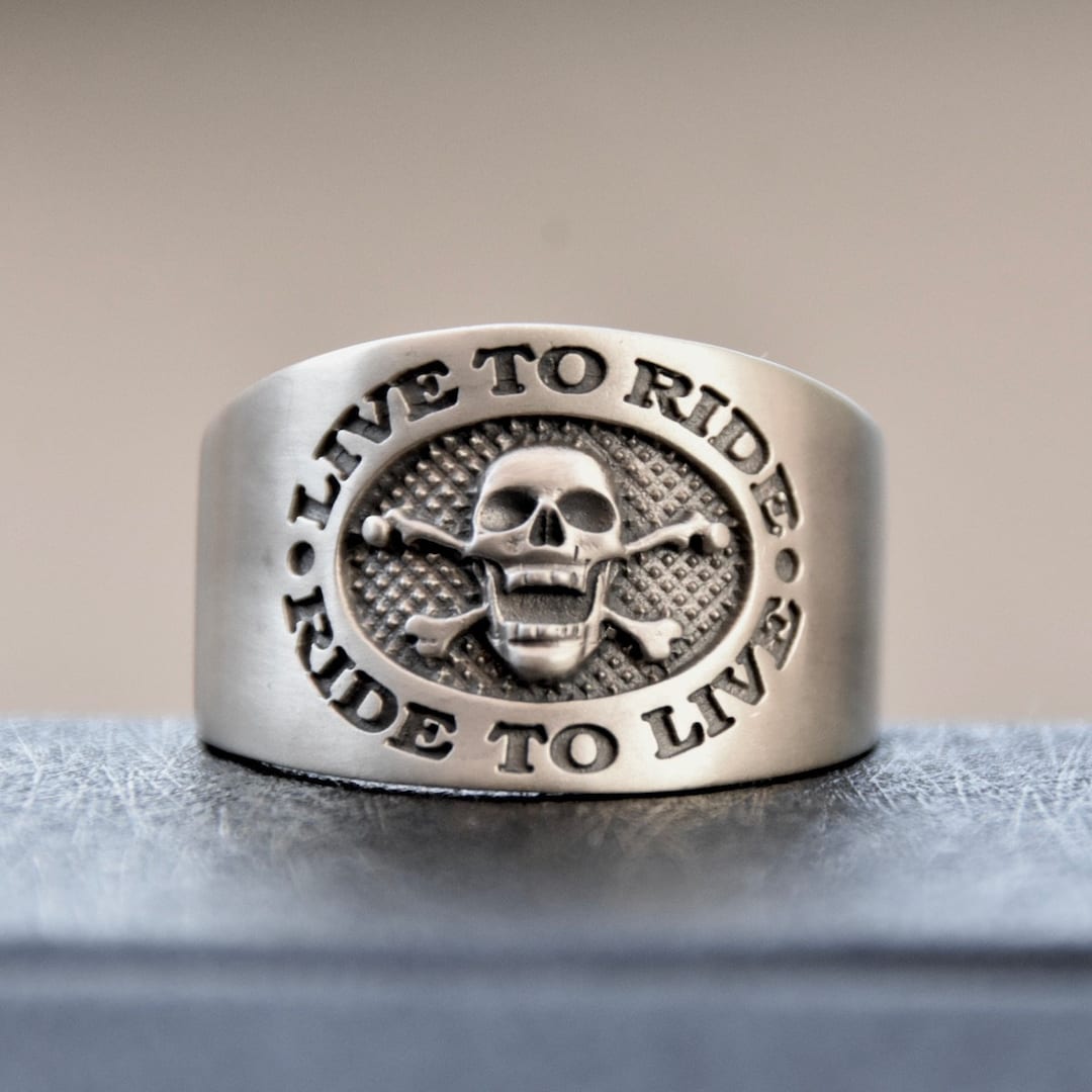 American Biker Harley Sterling Silver 925 Motorcycle Ring All Sizes US ...