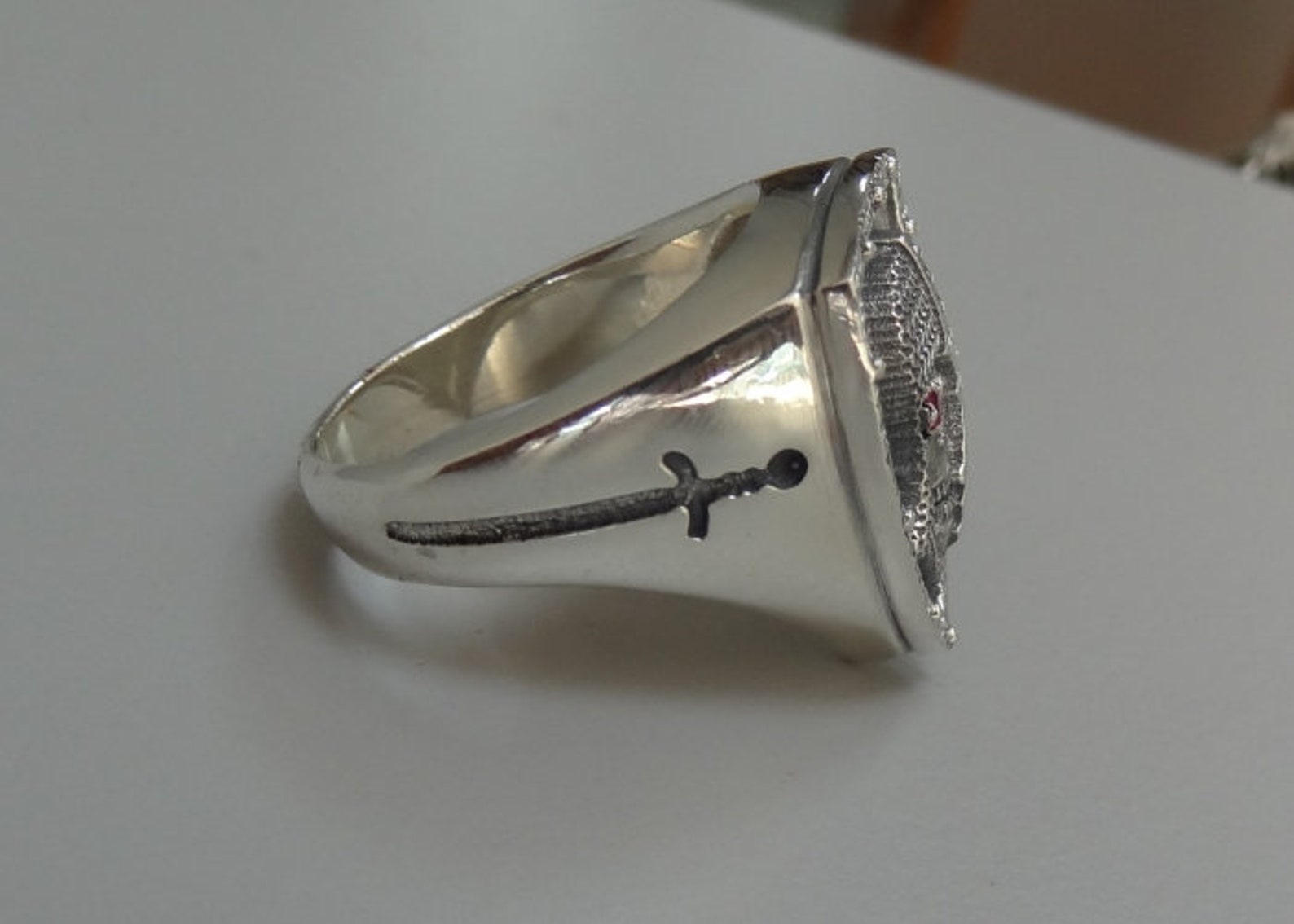 Knights Templar Ring Sterling Silver .925 HANDMADE | Etsy