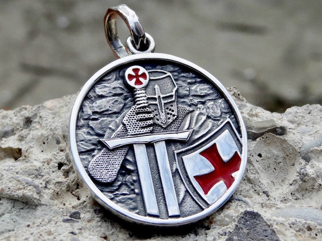 Knights Templar Pendant / Sterling Silver .925 Handmade - Etsy