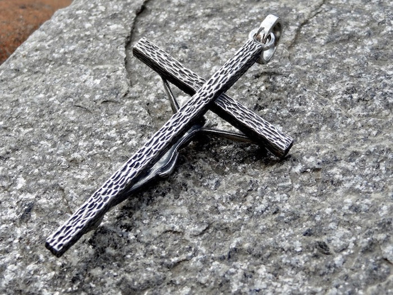 Solid Large Sterling Silver 925 Cross Crucifix Pendant - Etsy