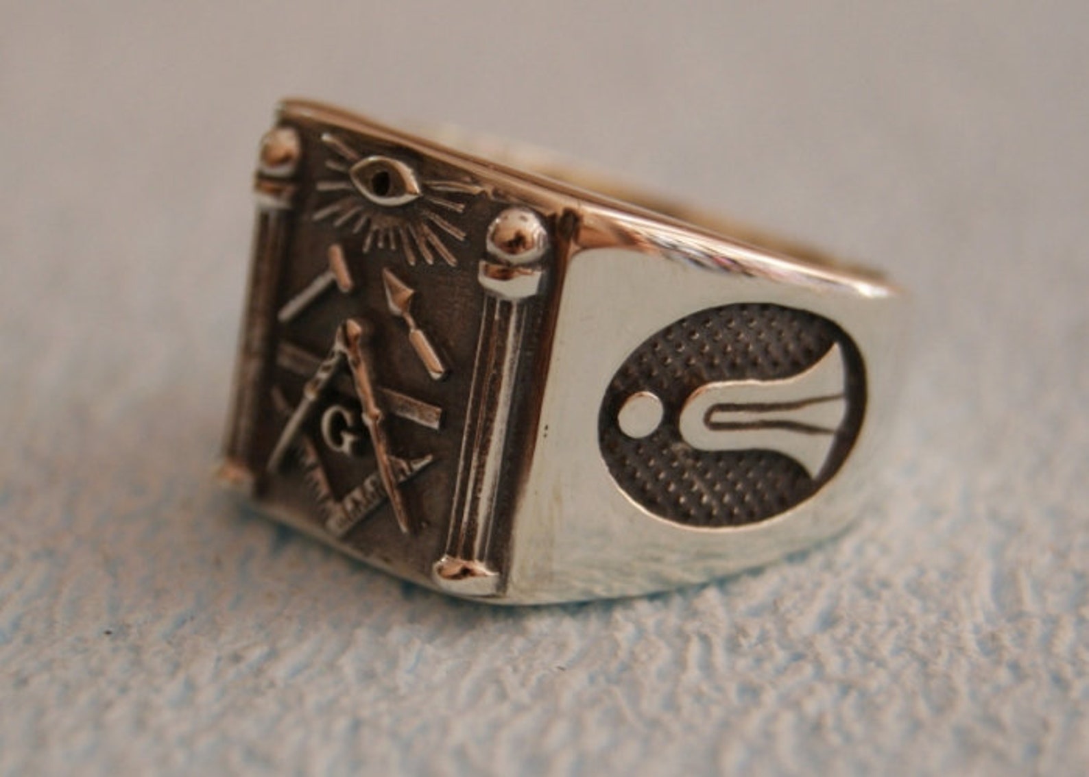 Masonic Sterling Silver 925 Ring Masons / Handmade ALL SIZES - Etsy