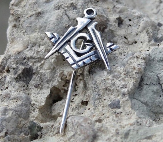 Sterling Silver 925 Masonic Square Compass G Symbol Handmade | Etsy