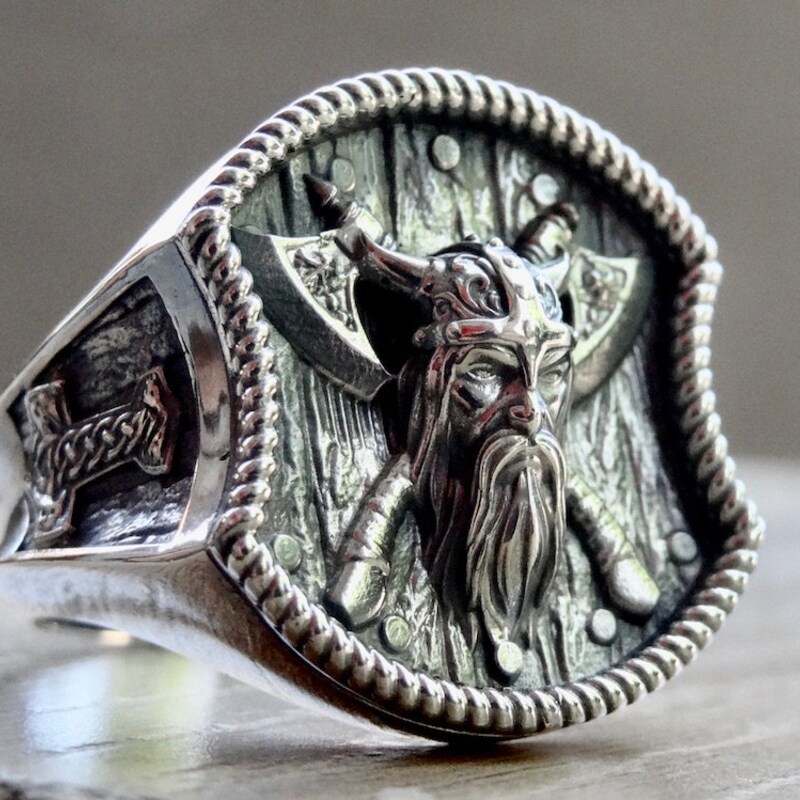 Viking Silver Ring - Etsy