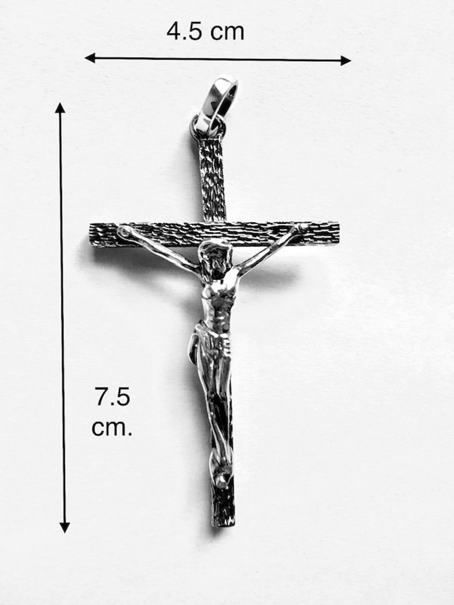 Solid Large Sterling Silver 925 Cross Crucifix Pendant - Etsy
