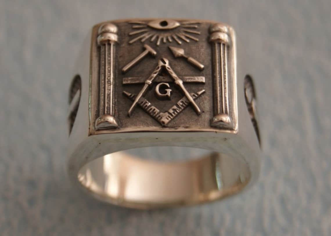 Freimaurer Sterling Silber 925 Ring Mason / Handgefertigt | Etsy