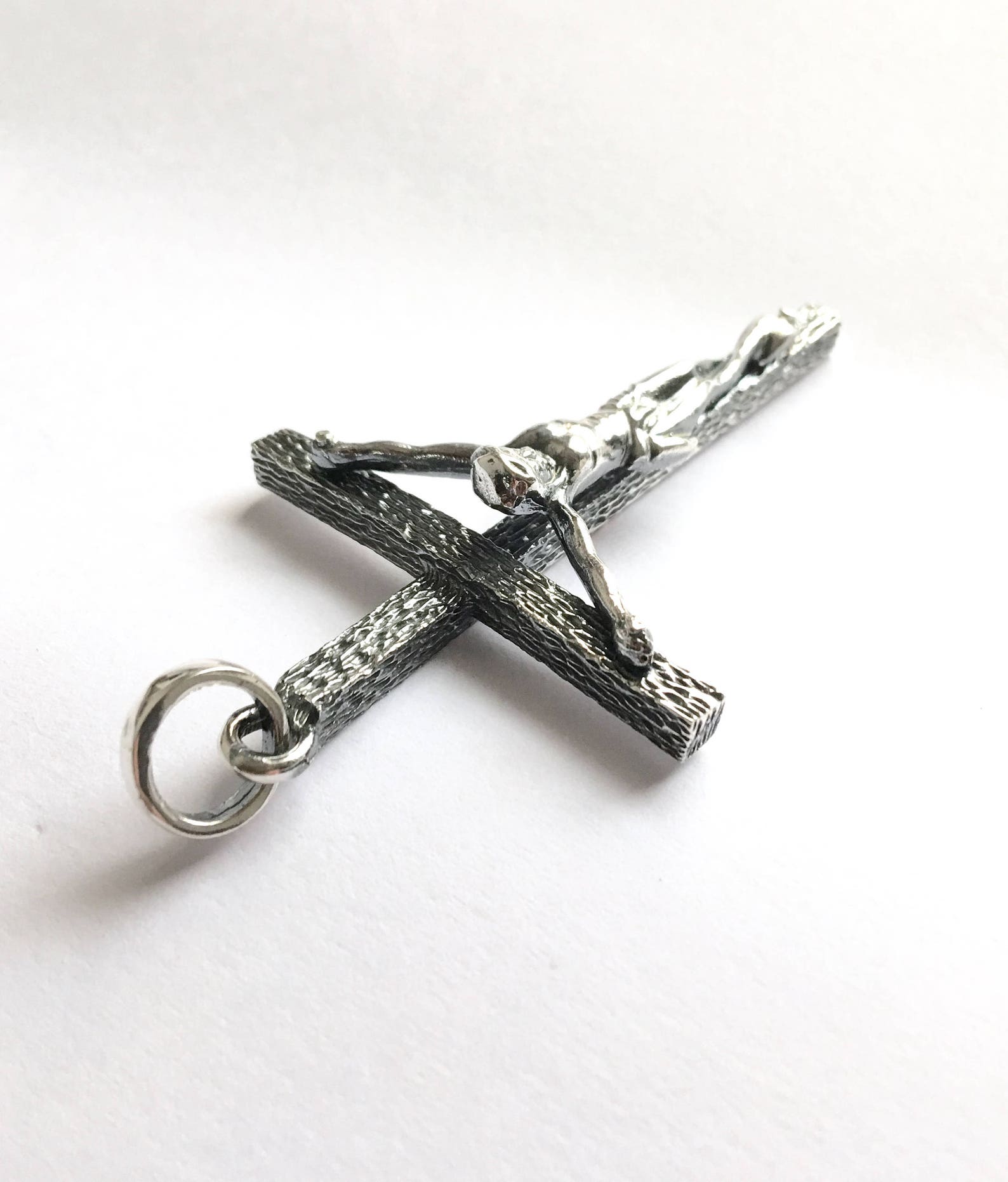Solid Large Sterling Silver 925 Cross Crucifix Pendant - Etsy