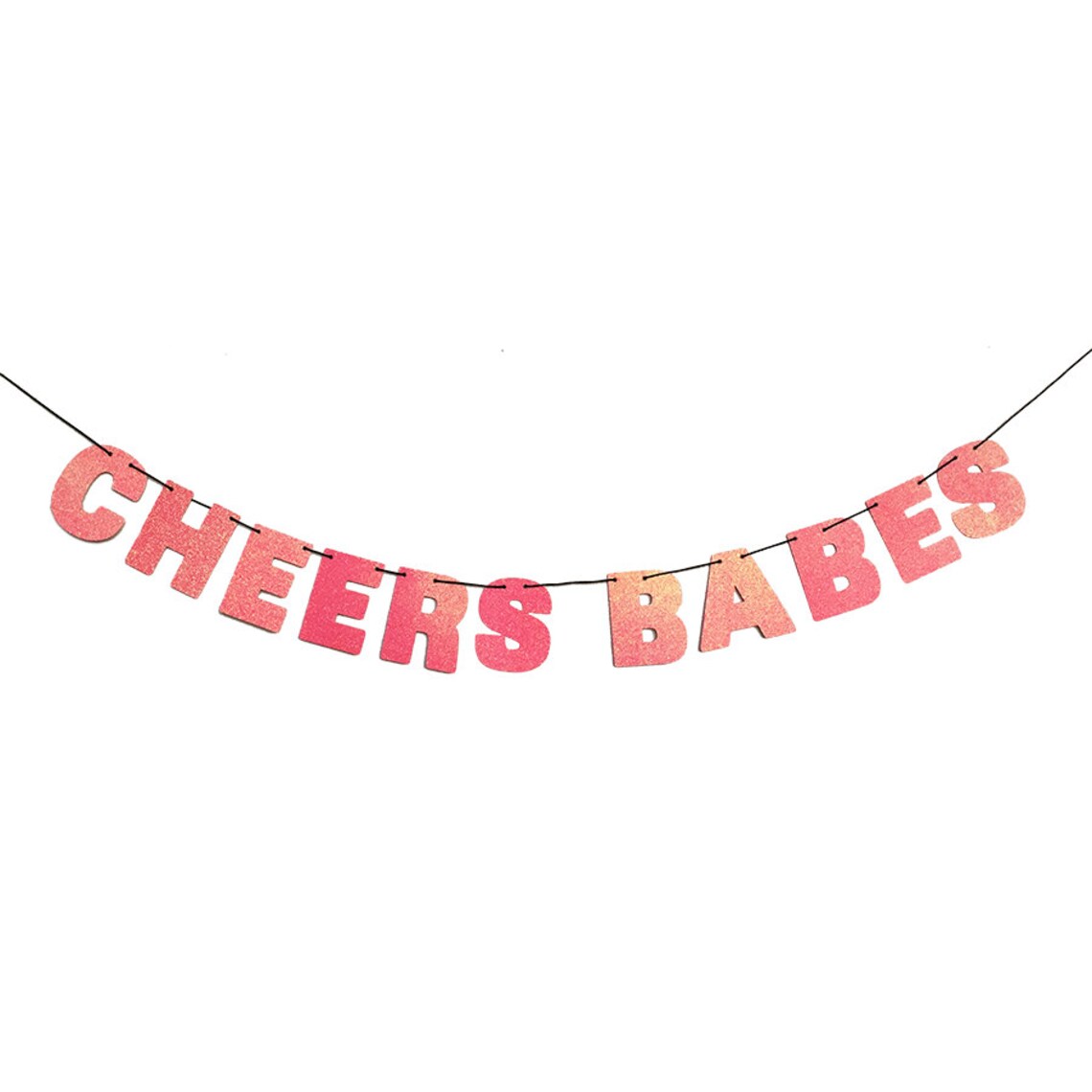 CHEERS BABES Glitter Banner Sign Wall Decor Sparkly Neon - Etsy