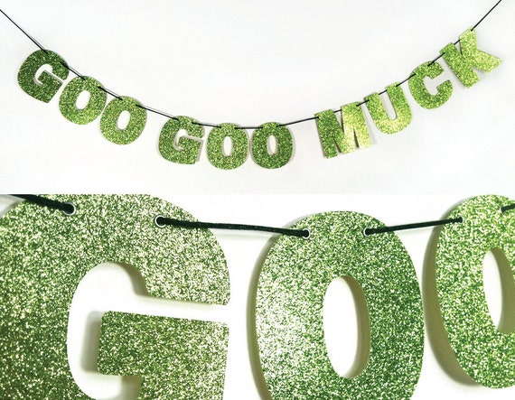 Goo Goo Muck Glitter Banner Wall Decoration Garland - Party Decoration ...