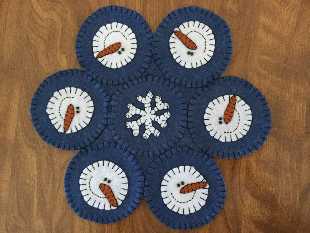 Blue Snowman Round - Etsy