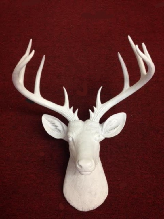 White Deer Head. Brand New 10 Point Deer Head. Mount Wall | Etsy
