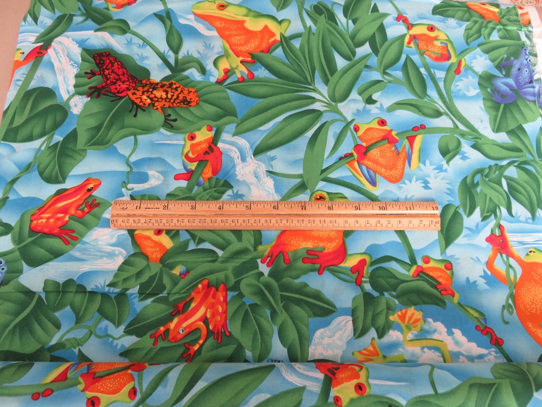 Frogs Cotton Fabric Sold by the Yard - Etsy