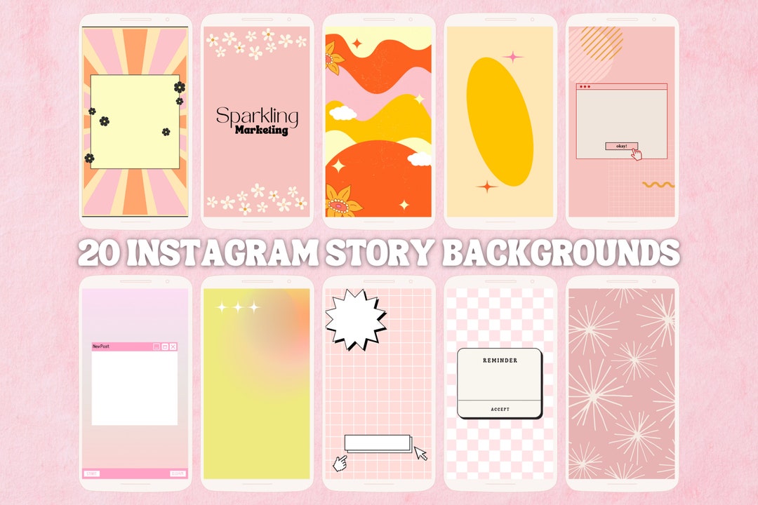Instagram Story Backgrounds, Retro Modern, IG Story Template, Instagram ...