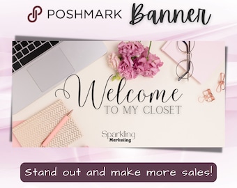 Poshmark Banner, Welcome to My Closet, Digital Download // Poshmark ...