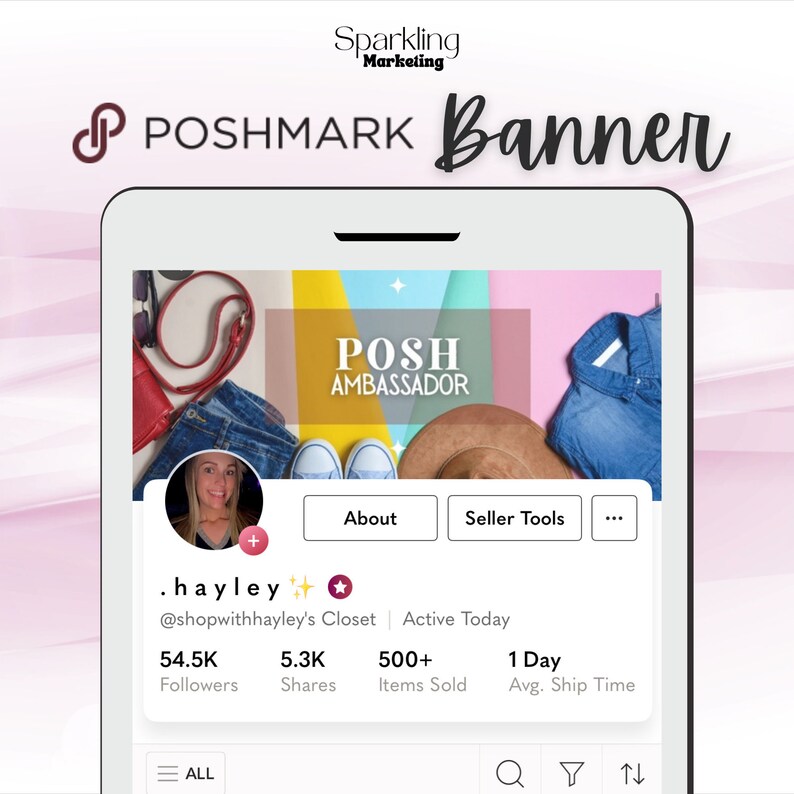 Poshmark Banner, Posh Ambassador, Instant Digital Download // Poshmark ...