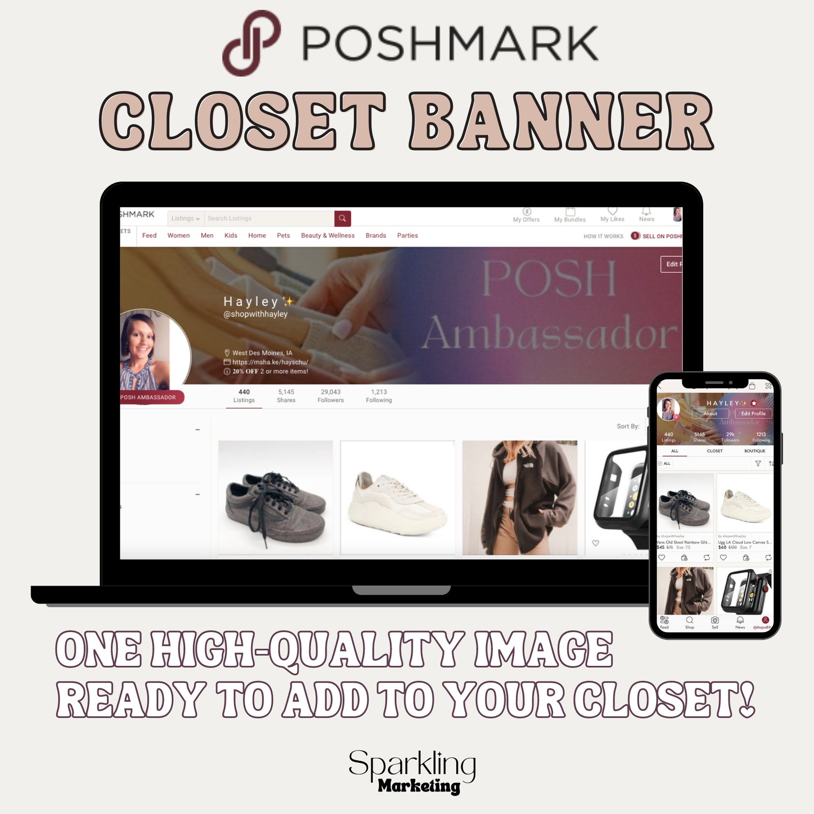 Poshmark Banner, Posh Ambassador, Instant Digital Download // Poshmark ...
