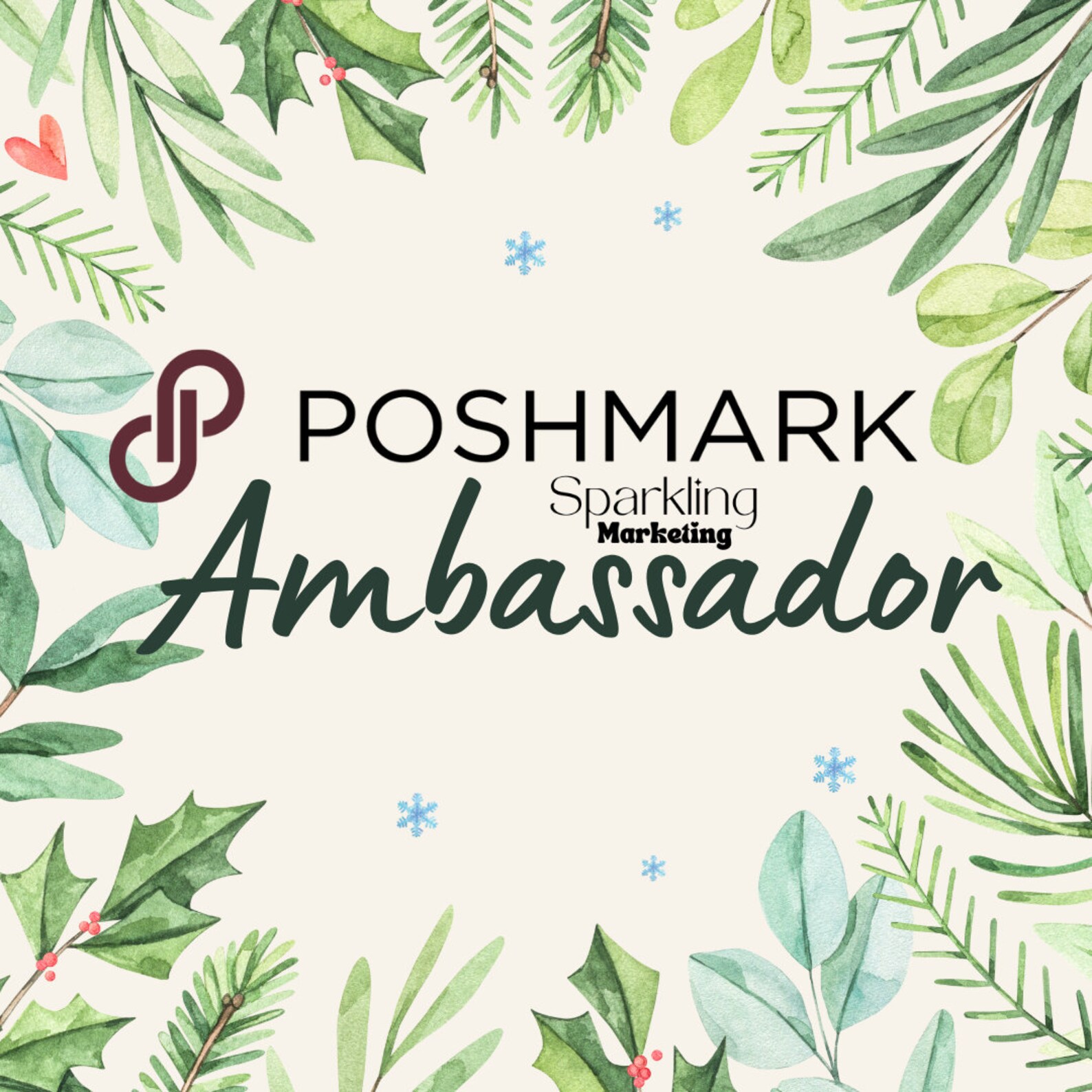 Poshmark Closet Signs, Winter Watercolor Floral // Poshmark Inventory ...