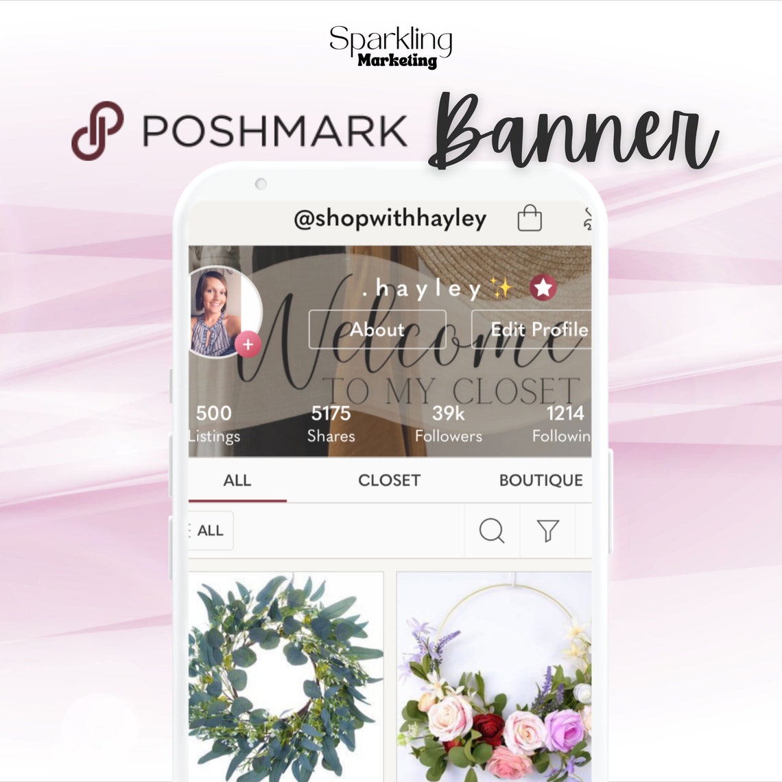 Poshmark Banner Welcome to My Closet Digital Download // - Etsy