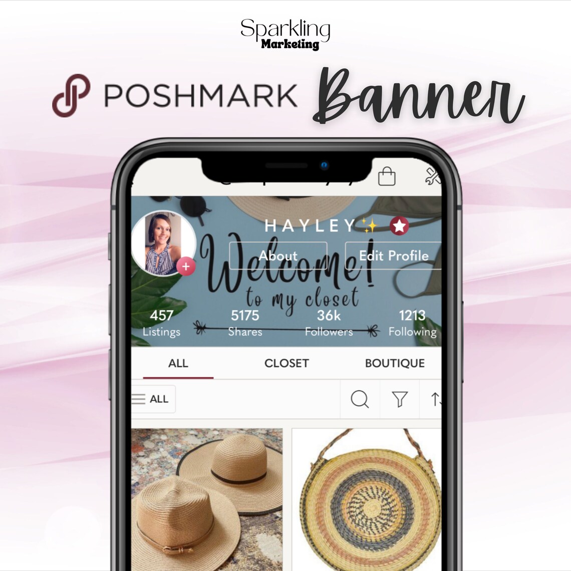 Poshmark Banner Welcome to My Closet Digital Download // - Etsy