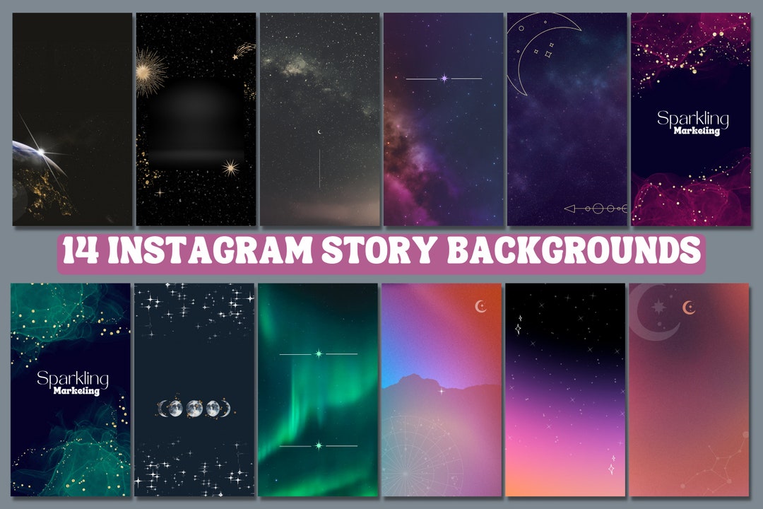Instagram Story Backgrounds, Dreamy Celestial // Instagram Template, IG ...