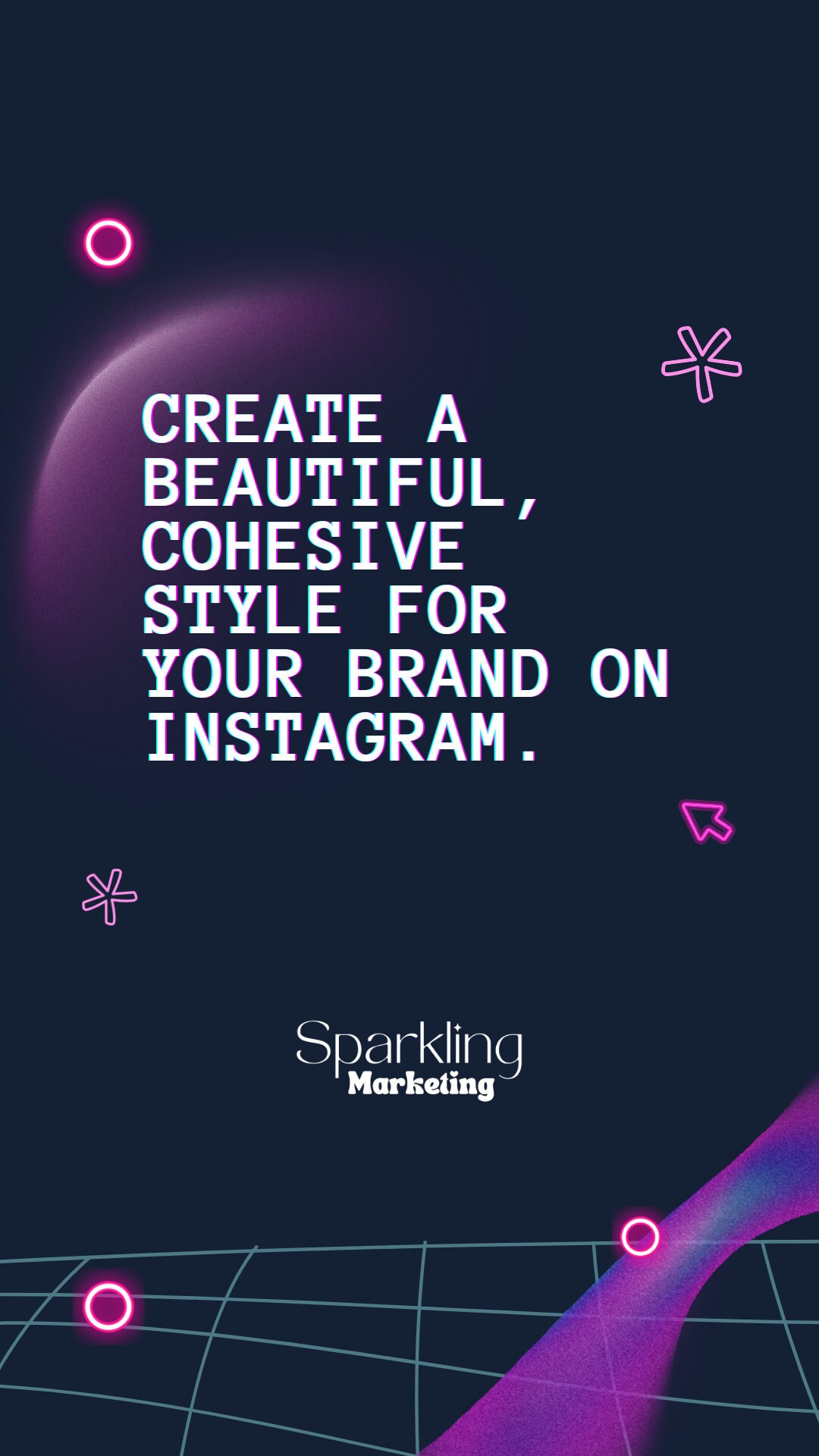 Instagram Story Backgrounds, Neon Black Purple // Instagram Template ...